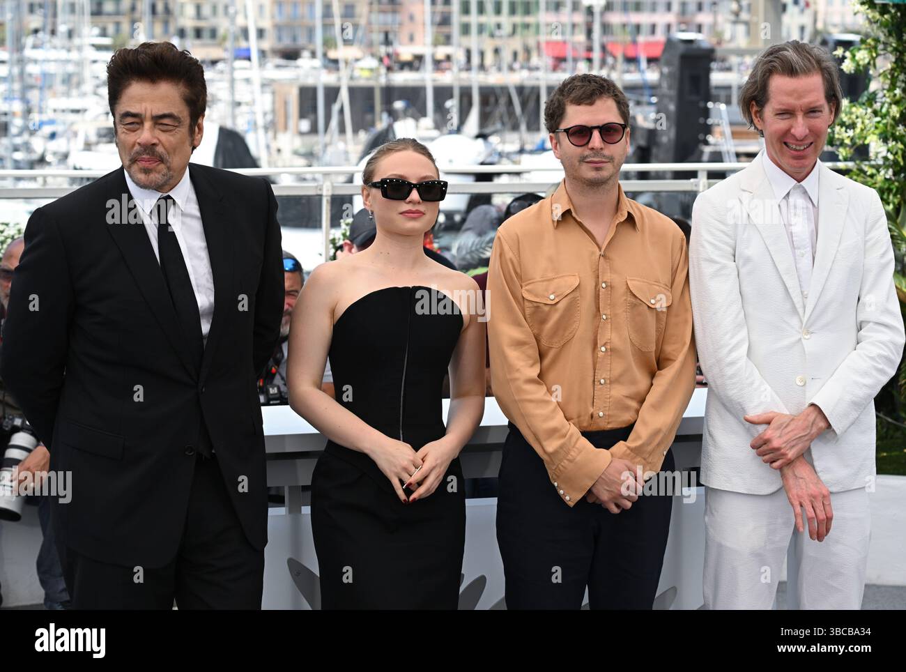 Cannes, France. May 19th, 2025. Benicio del Toro, Mia Threapleton ...
