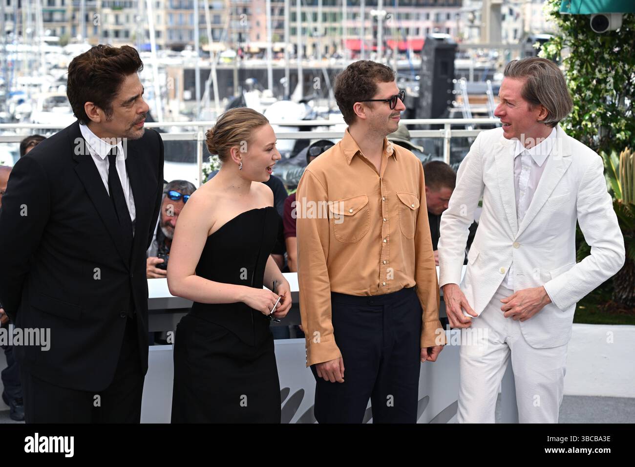 Cannes, France. May 19th, 2025. Benicio del Toro, Mia Threapleton ...