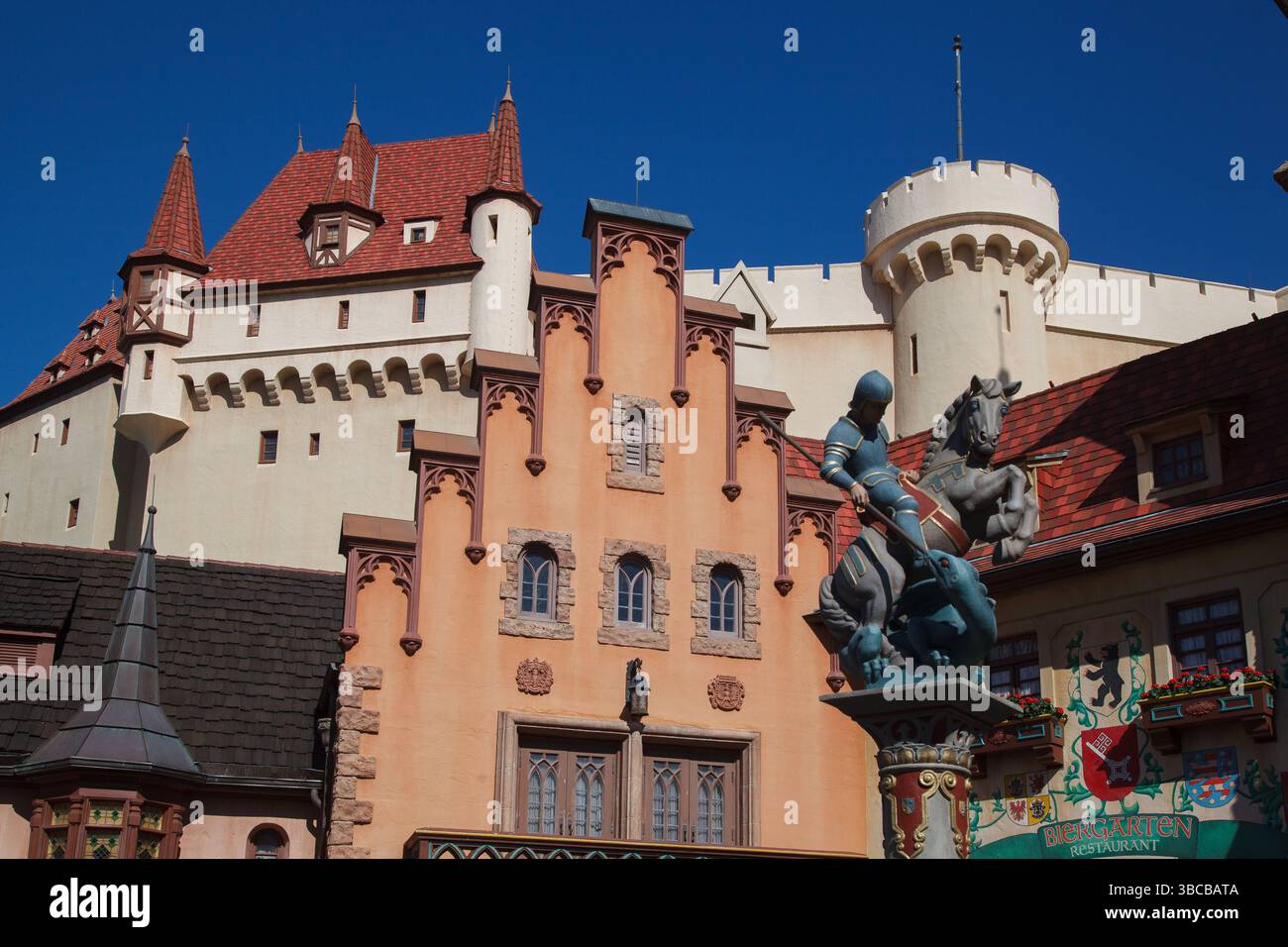 The Germany Pavilion traditional buildings, Epcot amusement park ...