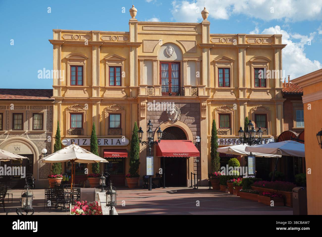 The Typical buildings at the Italy pavillon at Epcot amusement park ...