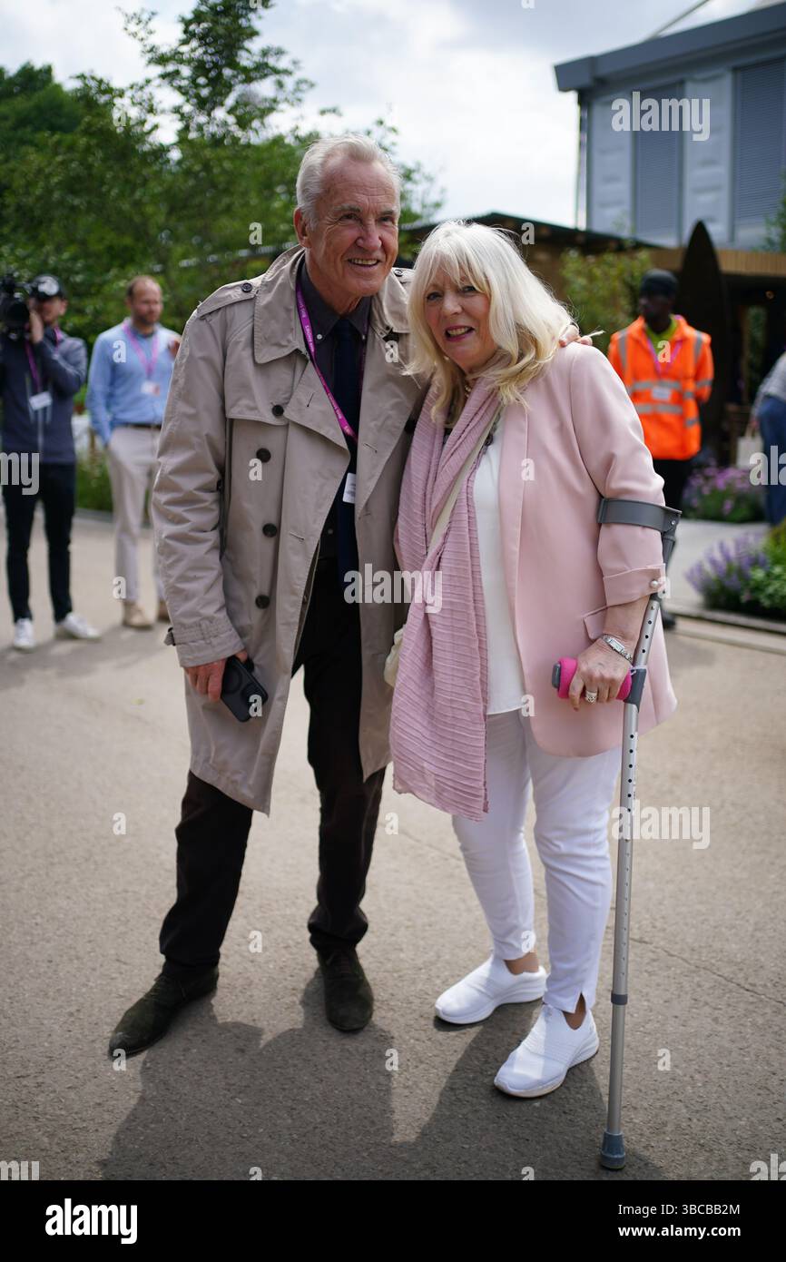Larry Lamb and Alison Steadman at the RHS Chelsea Flower Show at the ...
