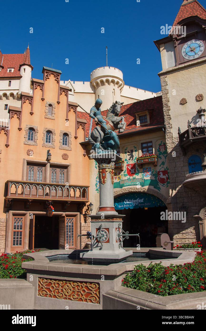 The Germany Pavilion traditional buildings, Epcot amusement park ...