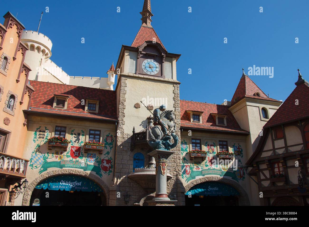 The Germany Pavilion traditional buildings, Epcot amusement park ...