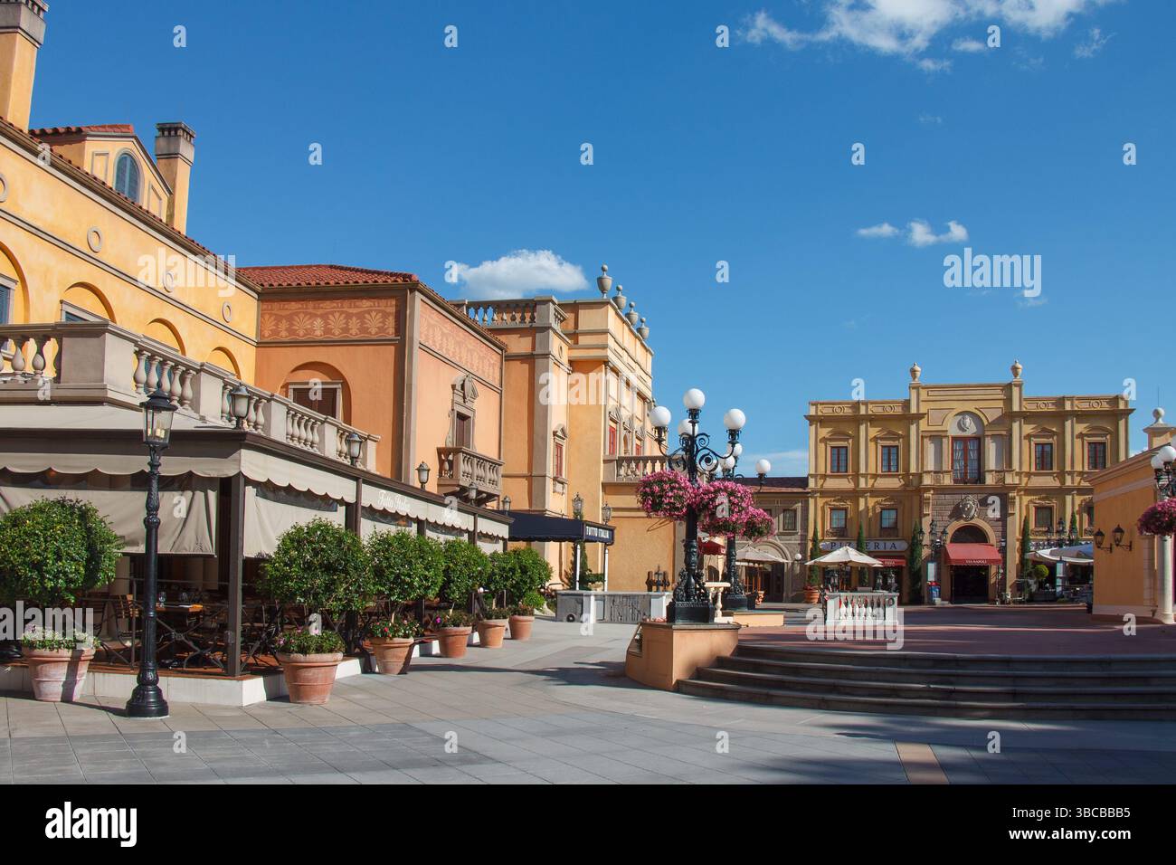 The Typical buildings at the Italy pavilion at Epcot amusement park ...