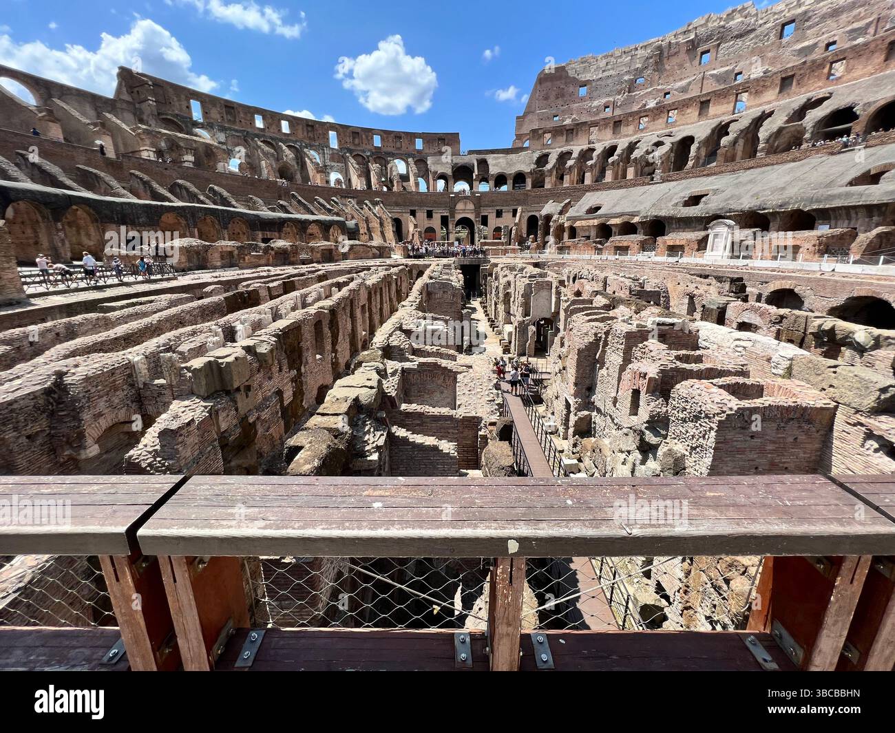 Inside the Colosseum in Rome reveals the intricate structure of the ...