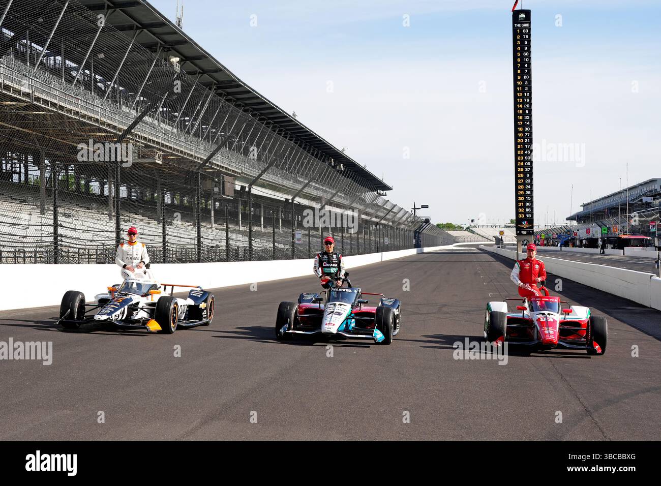 INDIANAPOLIS, IN - MAY 19: From left to right Pato O'Ward (5) and ...