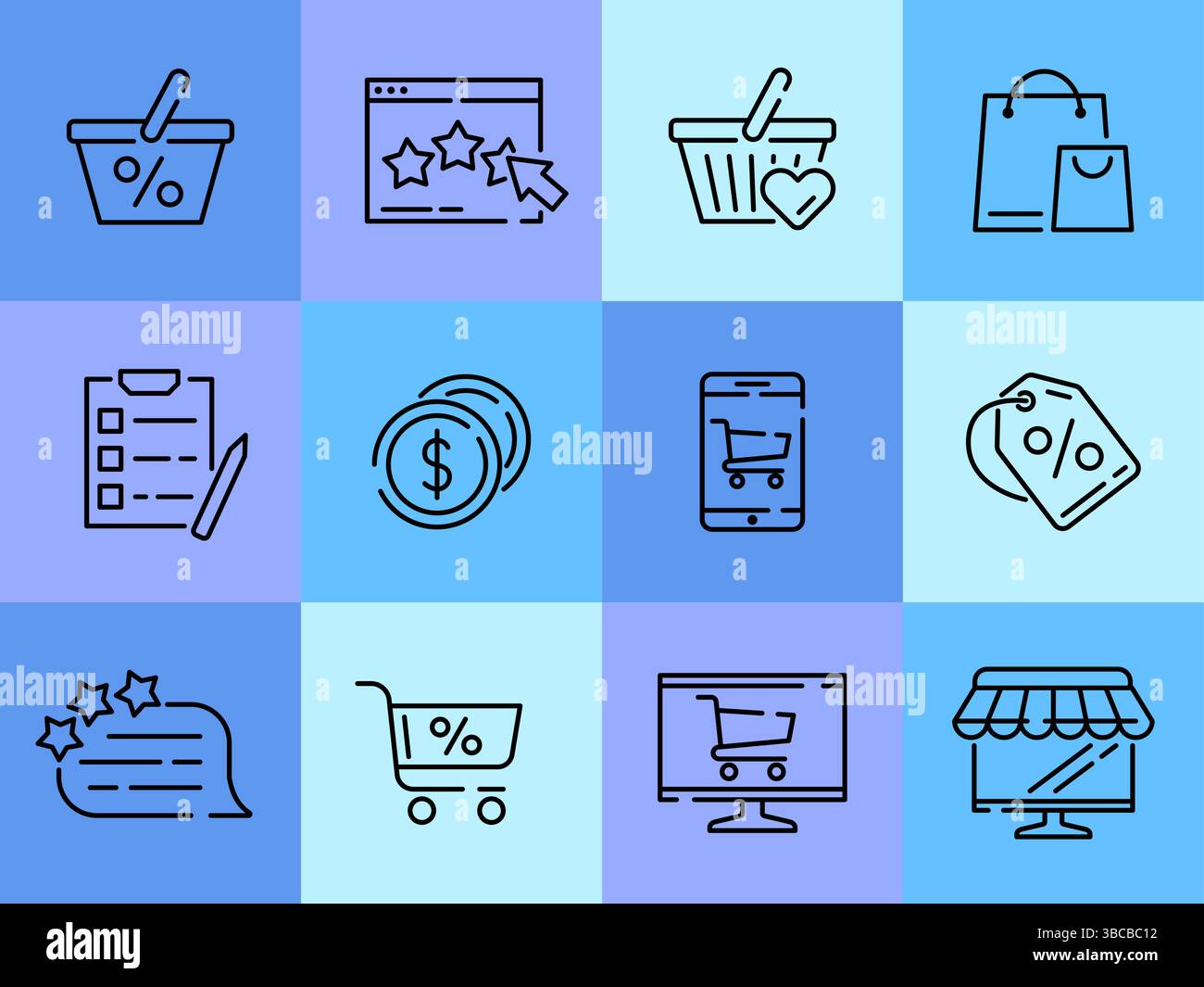 Sale discount square icons Stock Vector Images - Alamy