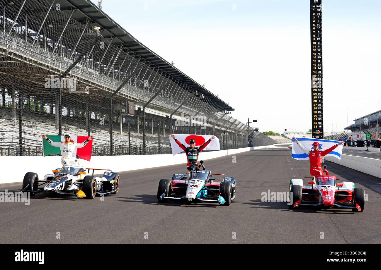 INDIANAPOLIS, IN - MAY 19: From left to right Pato O'Ward (5) and ...