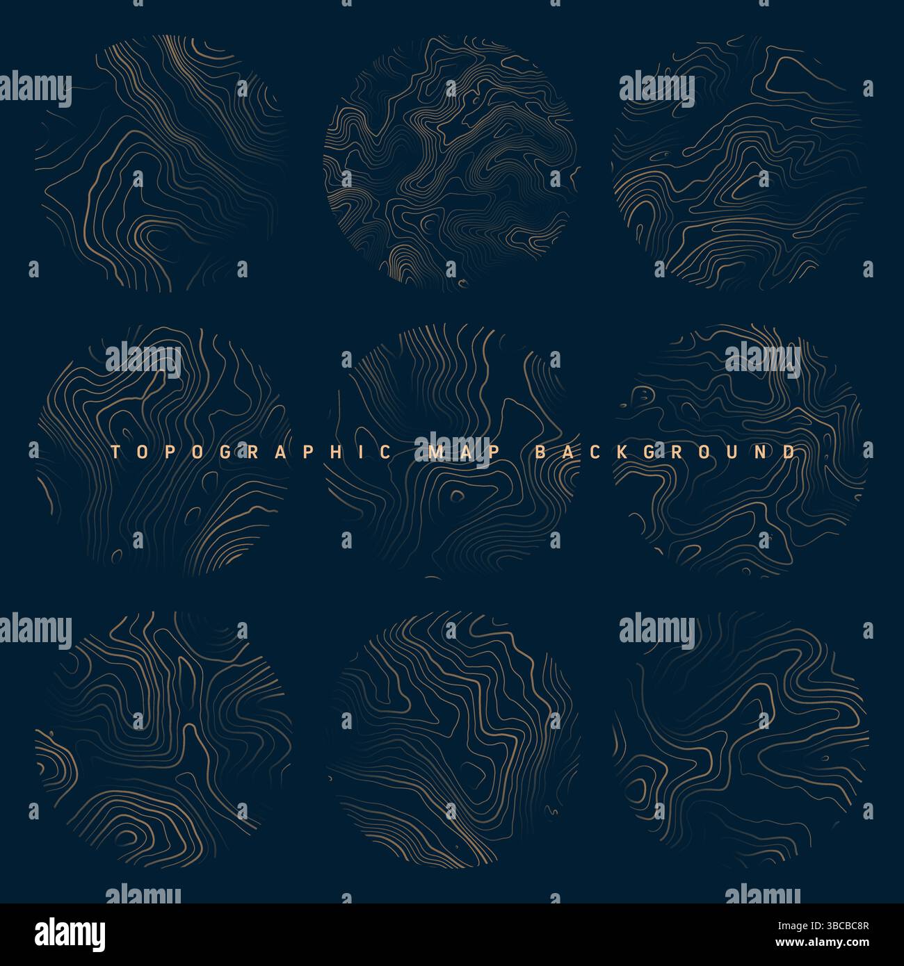 Colorful topographic maps with contour lines. Geographic terrain grid ...