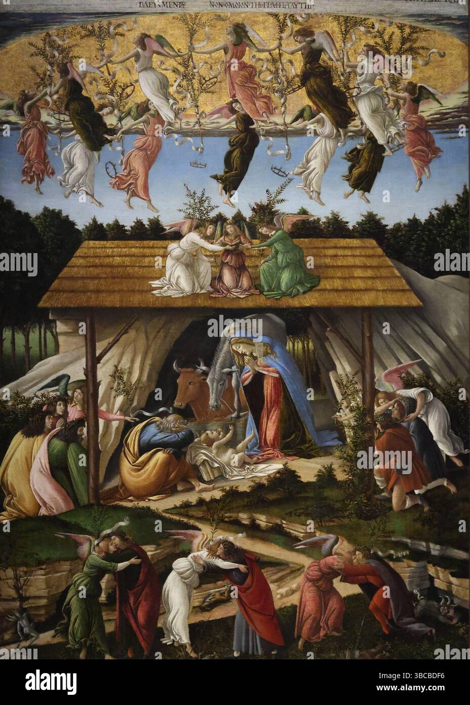 Mystic Nativity by Italian Renaissance painter Sandro Botticelli at the ...