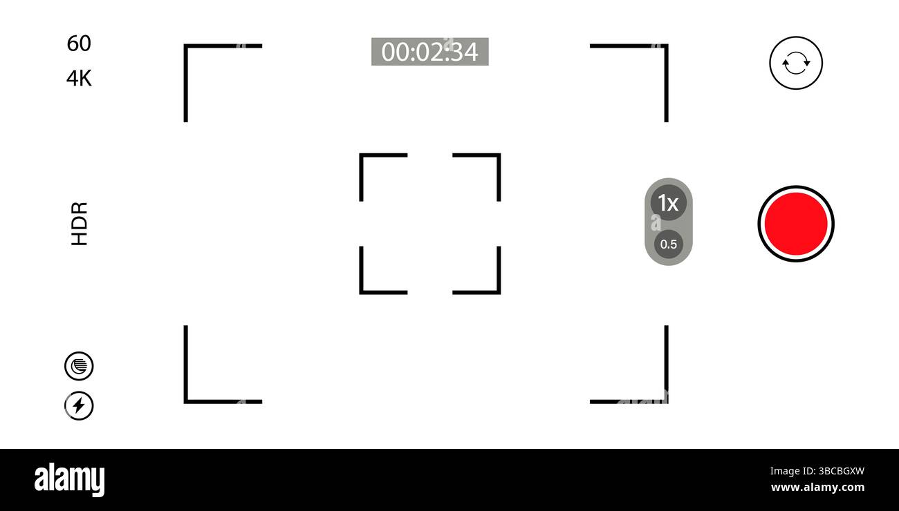 Device phone camera screen background illustration Stock Photo - Alamy