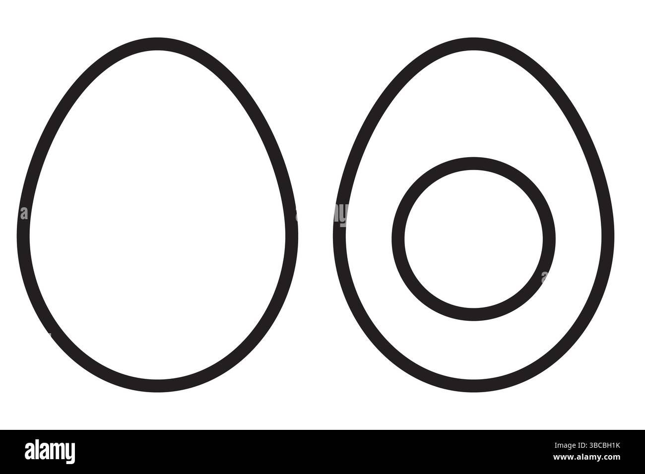 Chicken eggs icon simple Cut Out Stock Images & Pictures - Alamy