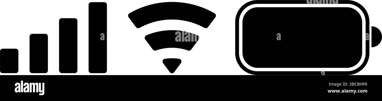 Mobile signal bar black Cut Out Stock Images & Pictures - Alamy