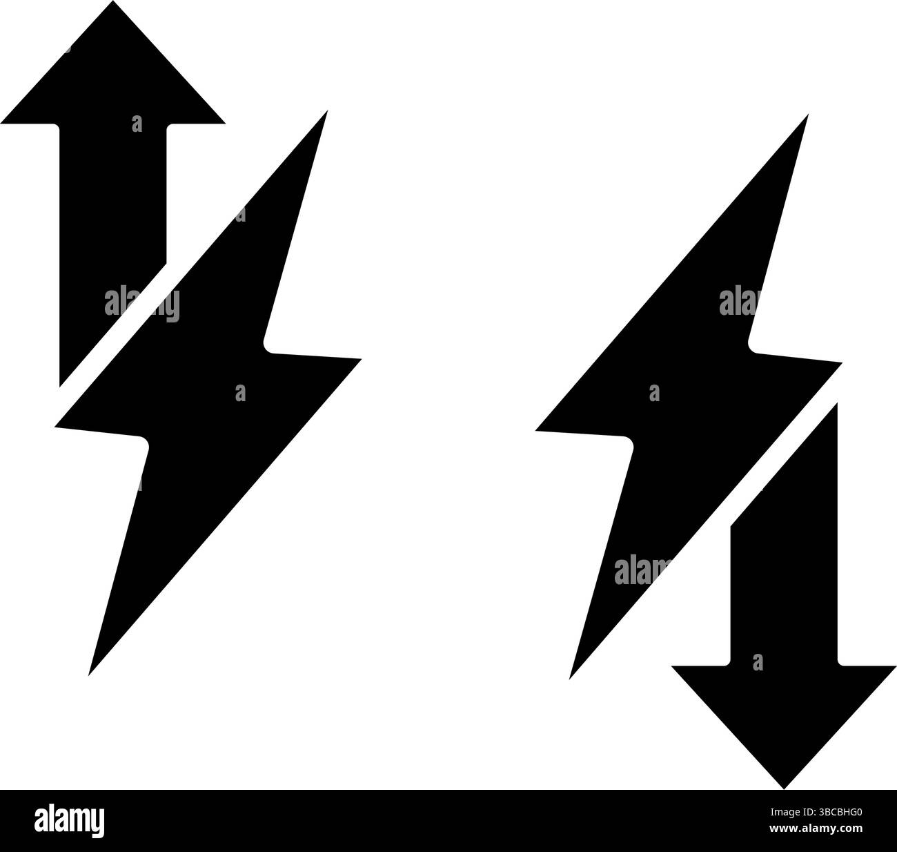 Energy increase flash arrow icon Stock Vector Image & Art - Alamy