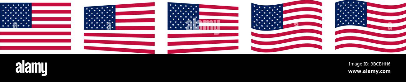 Usa United States flag icon set Stock Vector Image & Art - Alamy