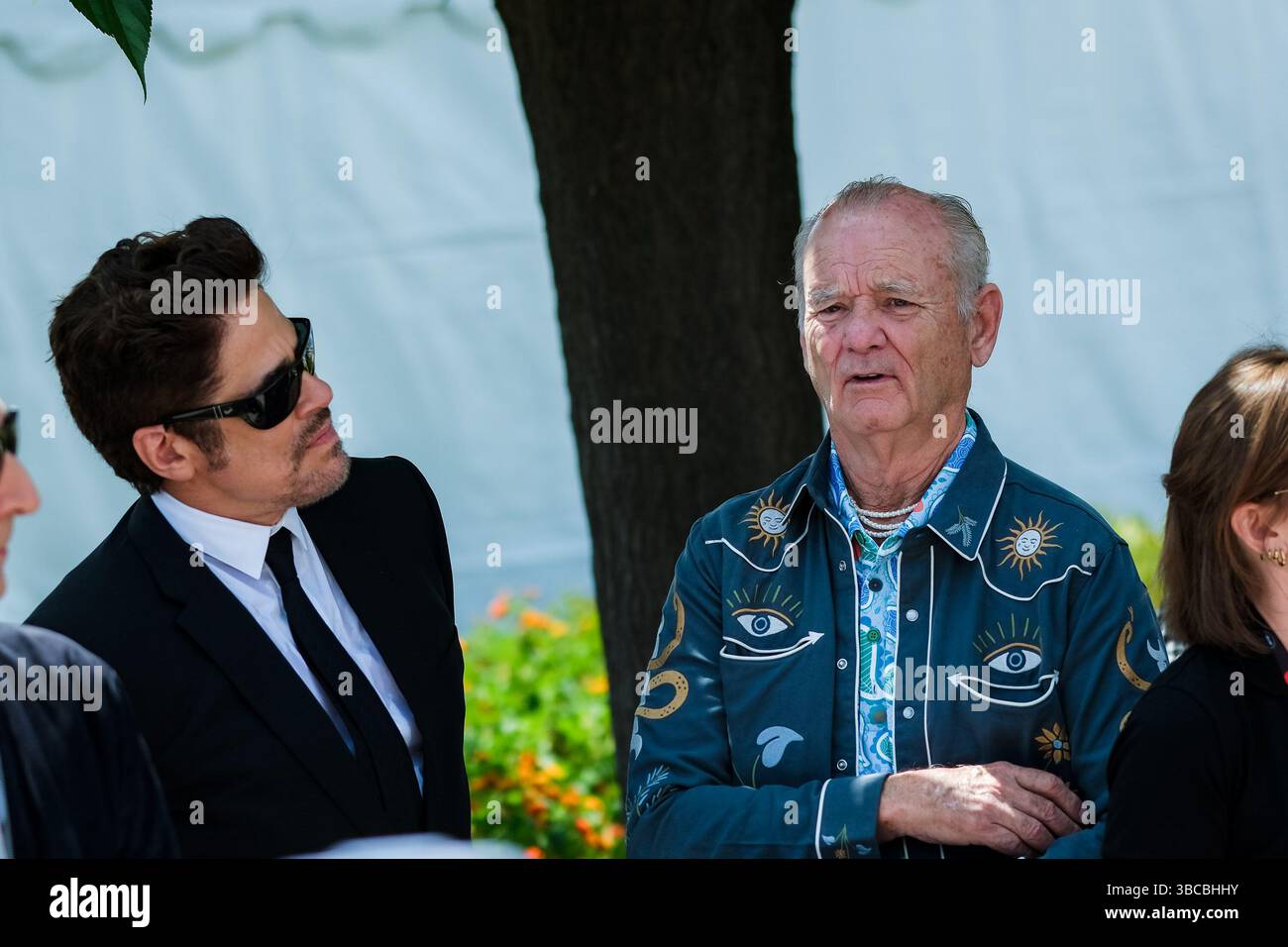 Cannes, France. 19th May, 2025. Benicio Del Toro and Bill Murray seen ...