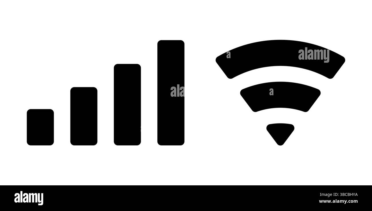 Wifi and signal icon set simple design Stock Vector Image & Art - Alamy