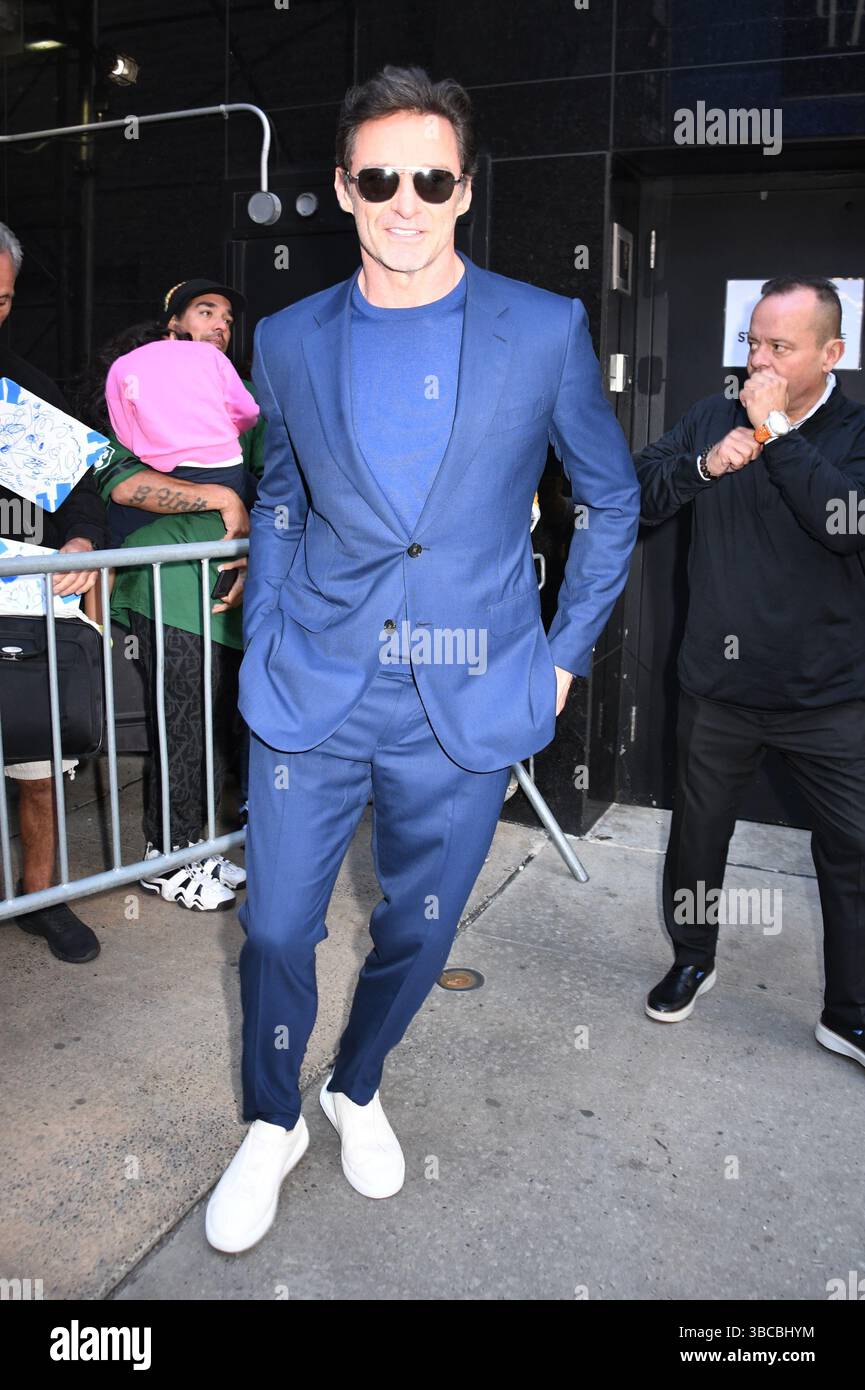 New York, NY, USA. 19th May, 2025. Hugh Jackman seen at Good Morning ...