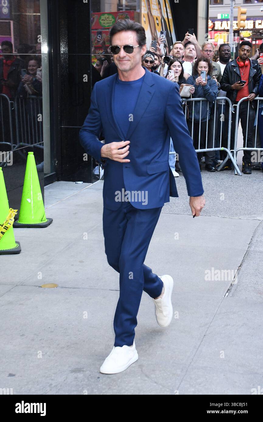 New York, NY, USA. 19th May, 2025. Hugh Jackman seen at Good Morning ...