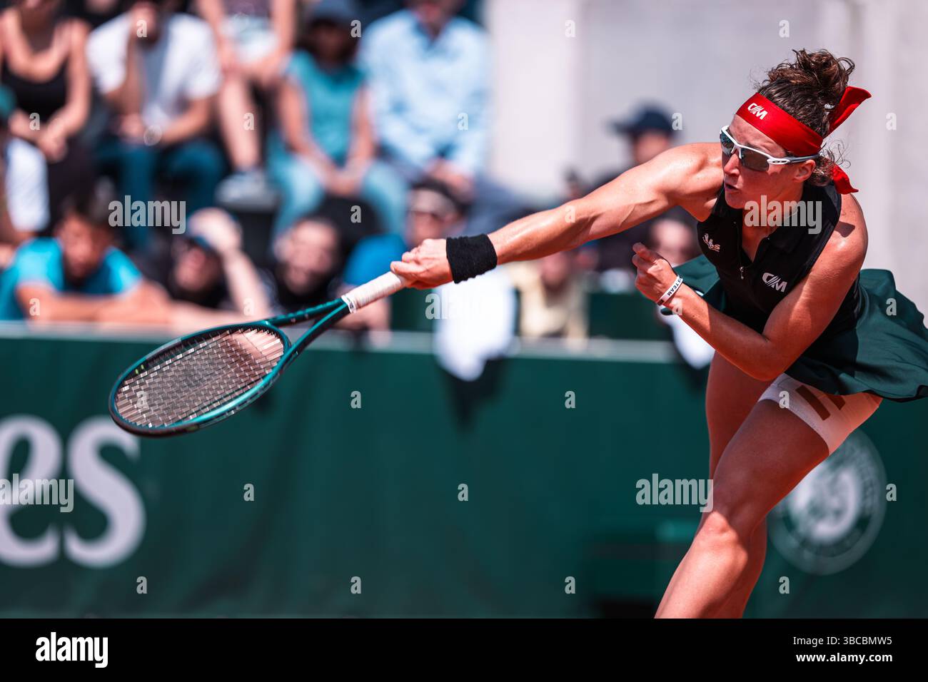 Carole Monnet of France during the first qualifying day of the Roland ...