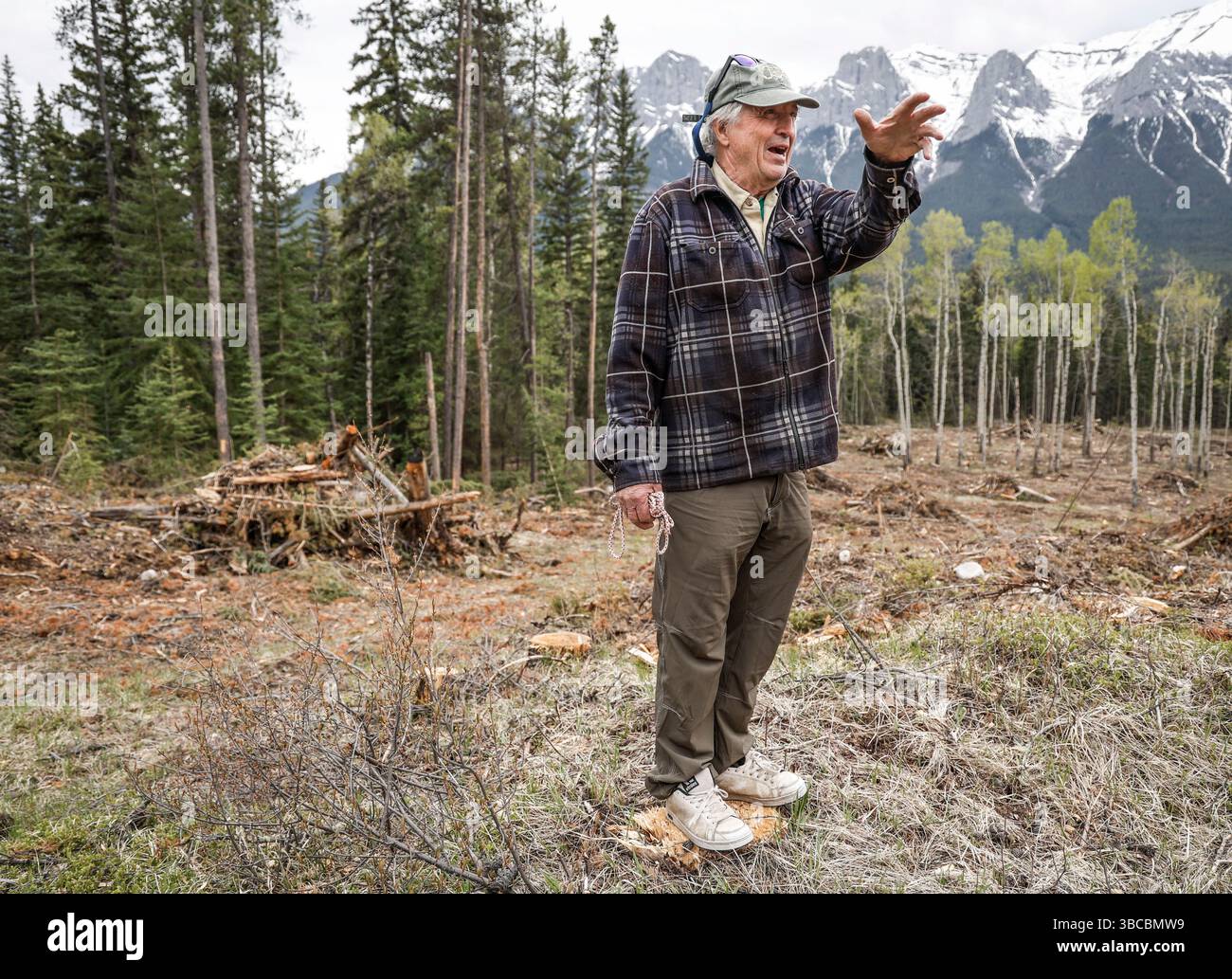 Canmore, Canada. 15th May, 2025. Cliff White, former Parks Canada ...