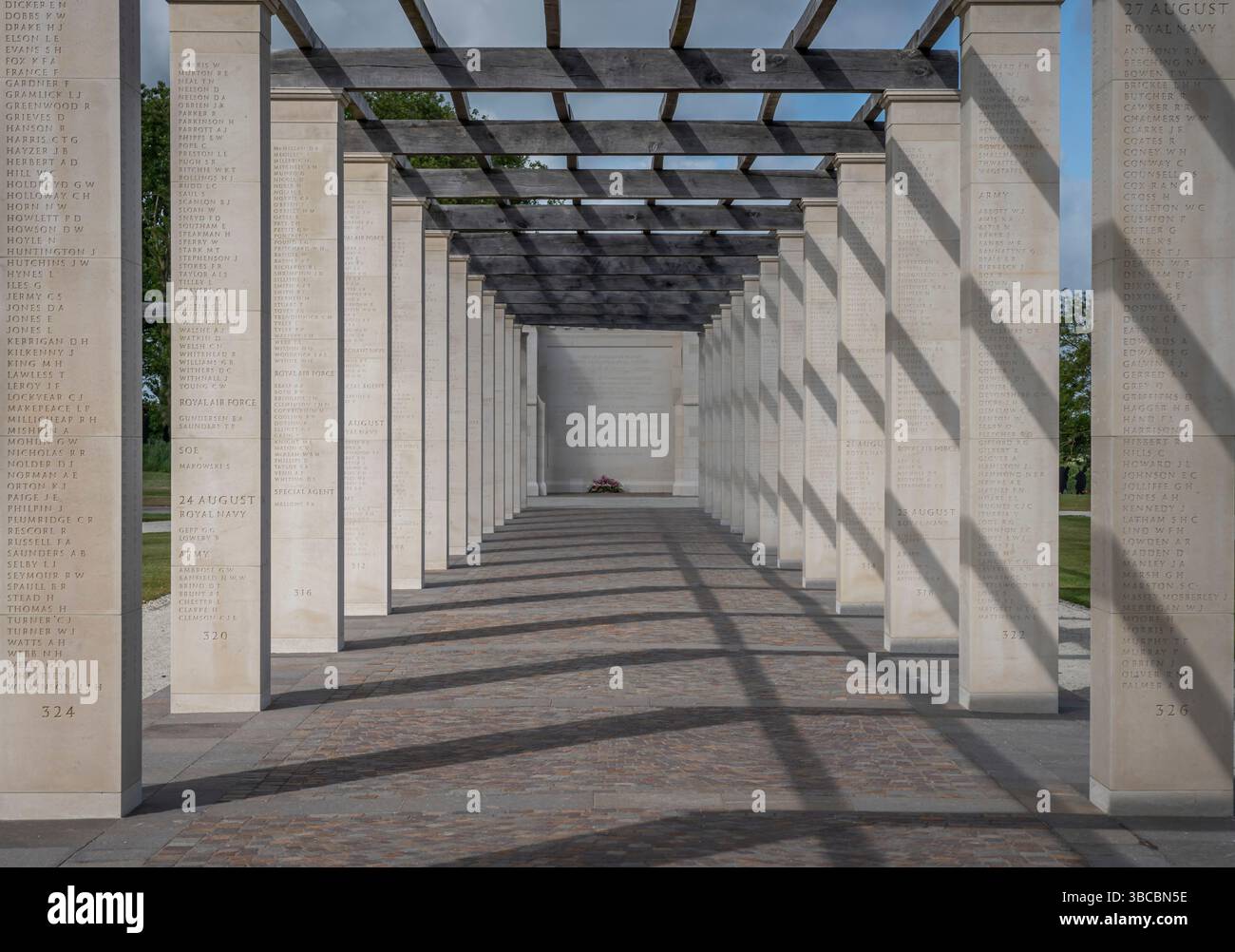 Vers-Sur-Mer, France - 05 16 2025: British Normandy Memorial. Roll of ...
