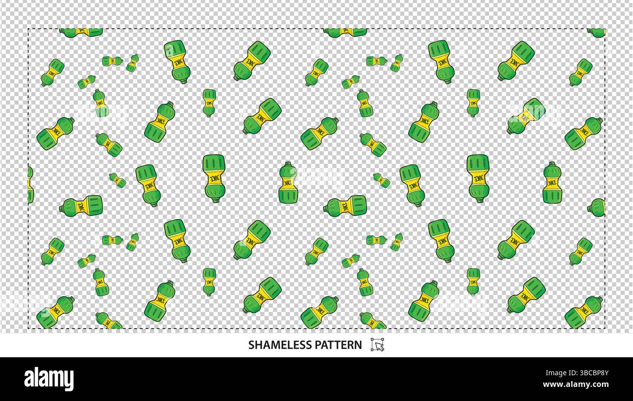 Green Plastic Bottle Seamless Pattern Background Design for Recycling ...
