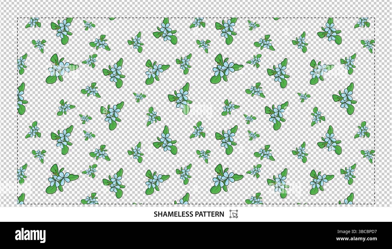 Light blue floral print fabric Stock Vector Images - Alamy