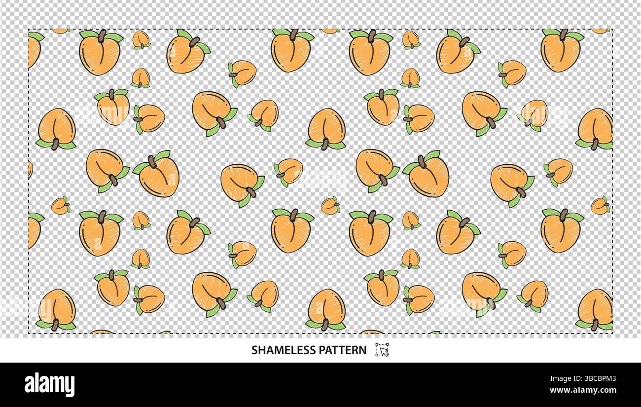Soft Pink Peach Fruit Seamless Pattern for Fabric Digital Paper and ...