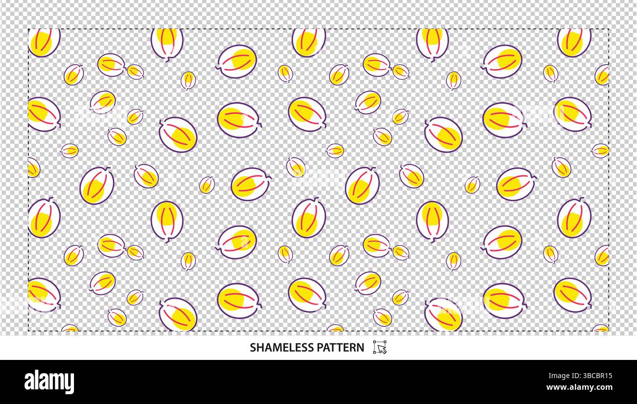 Yellow Bean Pods Seamless Pattern Vector Design for Food and ...