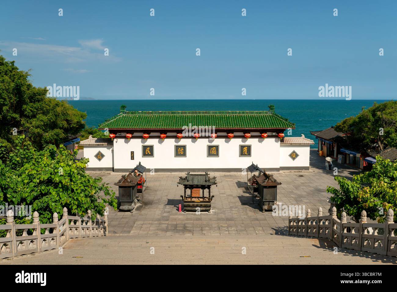 Chinese Buddhist temple. building facade. Nanshan Cultural Tourism Zone ...