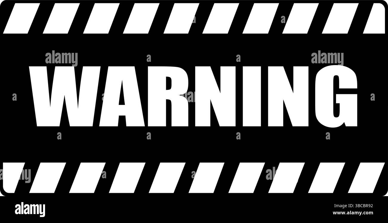 vector illustration black and white icon poster warning concept Stock ...