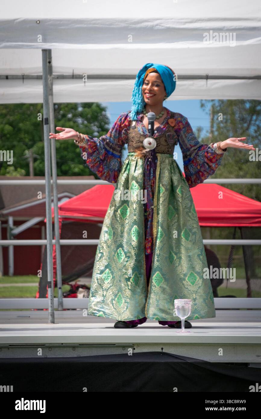 Jasmine L. Kyle performing as Lady Sultana Lyla with the group Chaste ...