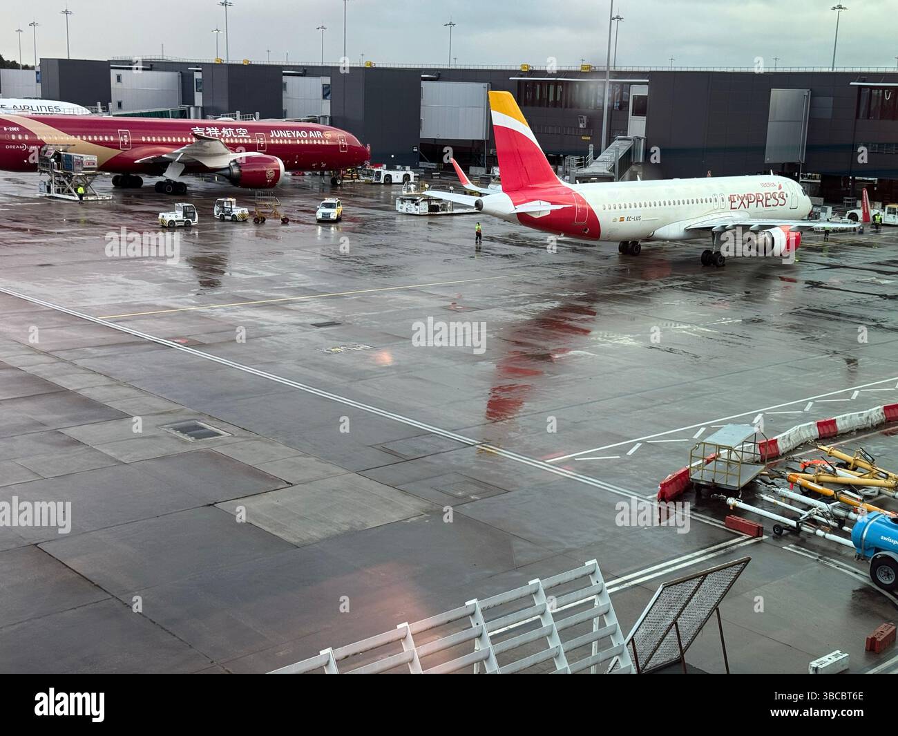 Iberia Express aircraft, Airbus, in Manchester Airport Terminal 2 ...