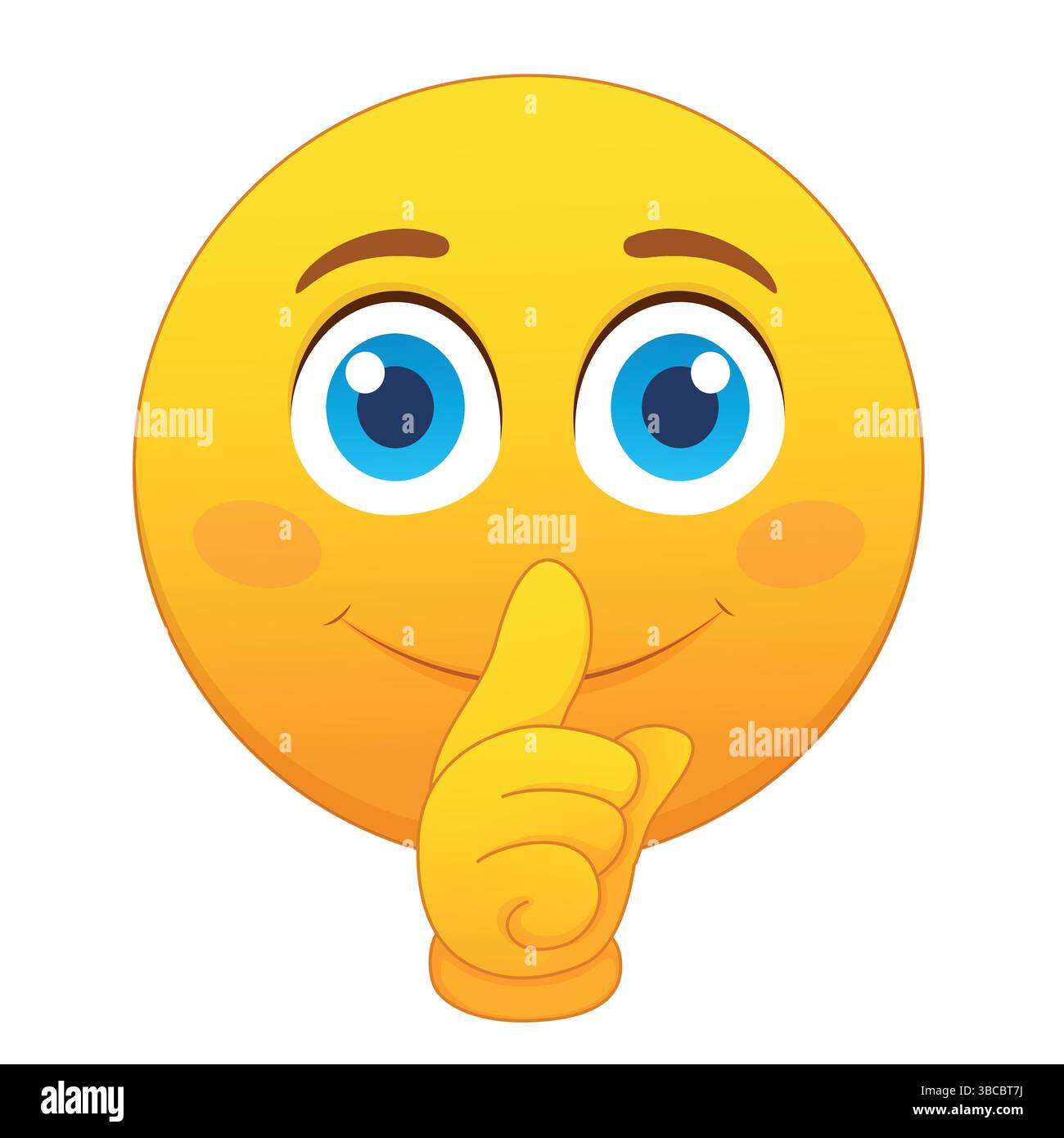 Shush emoji Stock Vector Images - Alamy