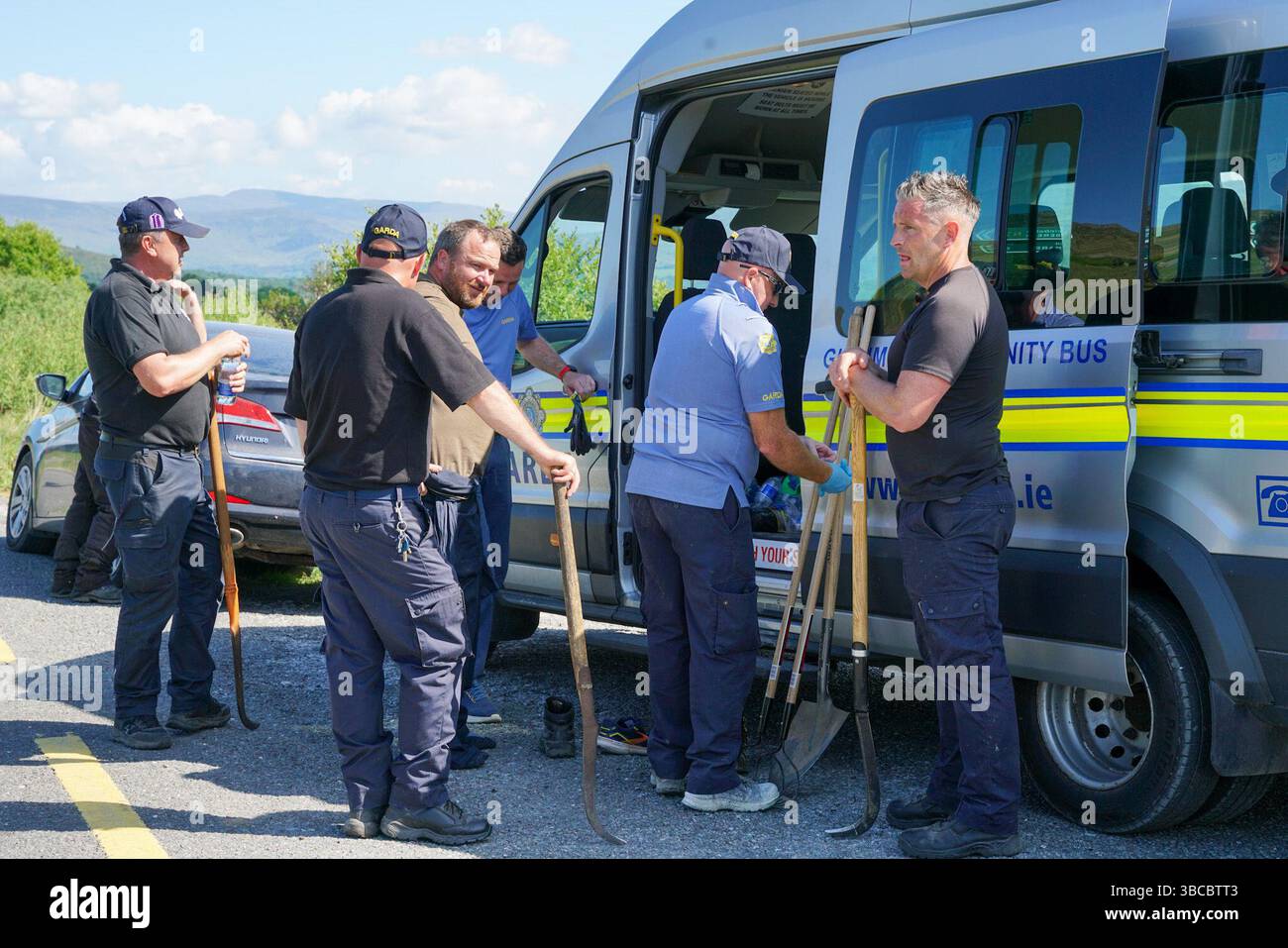 Emergency personnel close to the farm of Michael "Mike" Gaine near ...