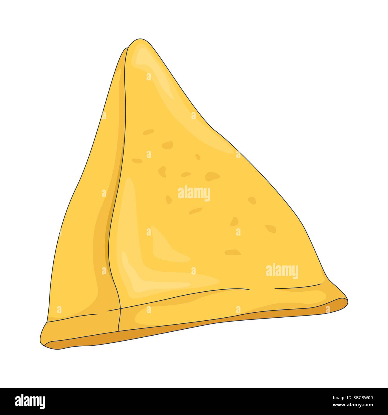 Golden triangular fried samosa Stock Vector Images - Alamy