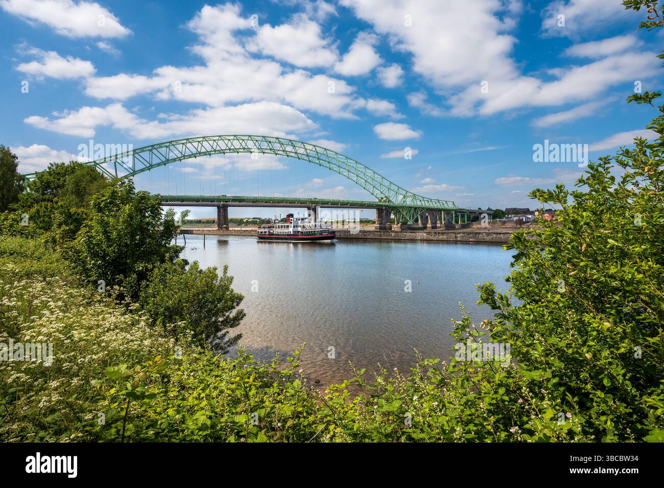 Mersey ferryboat the Royal Iris seen on the Manchester Ship canal with ...