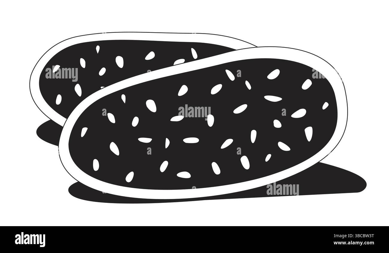 Whole grain bread slices 2D line object Stock Vector Image & Art - Alamy