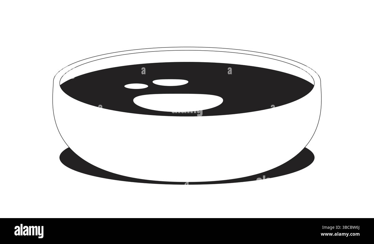 Hoisin sauce in bowl 2D line object Stock Vector Image & Art - Alamy