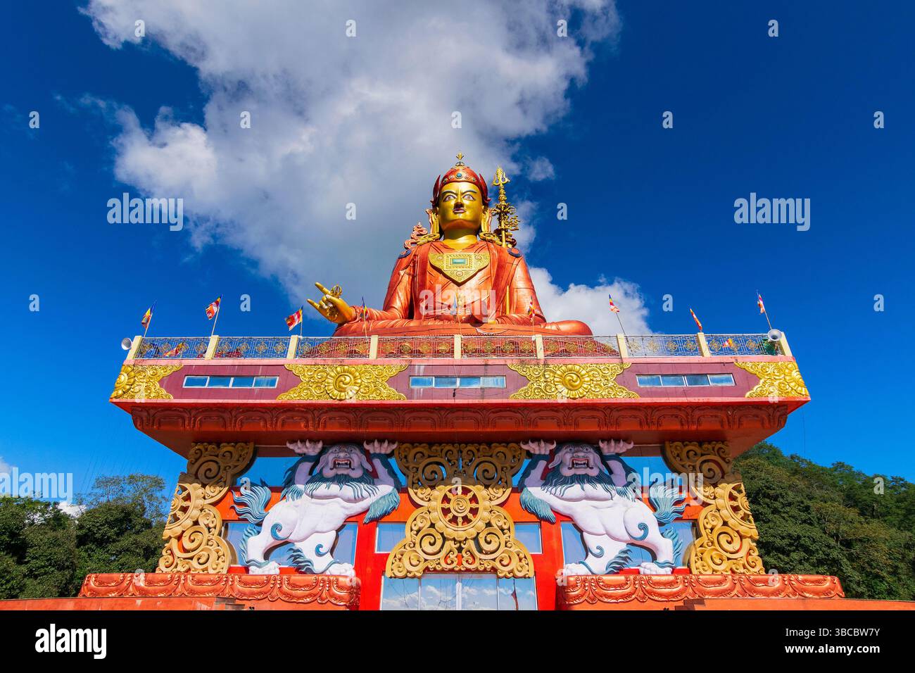Holy statue of Guru Padmasambhava or born from a lotus, Guru Rinpoche ...