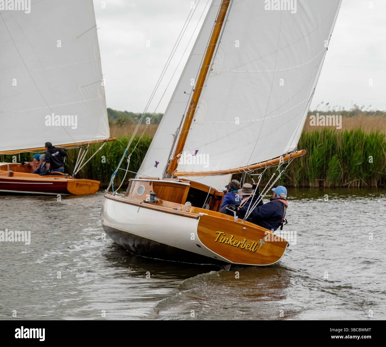 Upton, Norfolk, UK – May 18 2025. Rear on view of Tinkerbell, a river ...