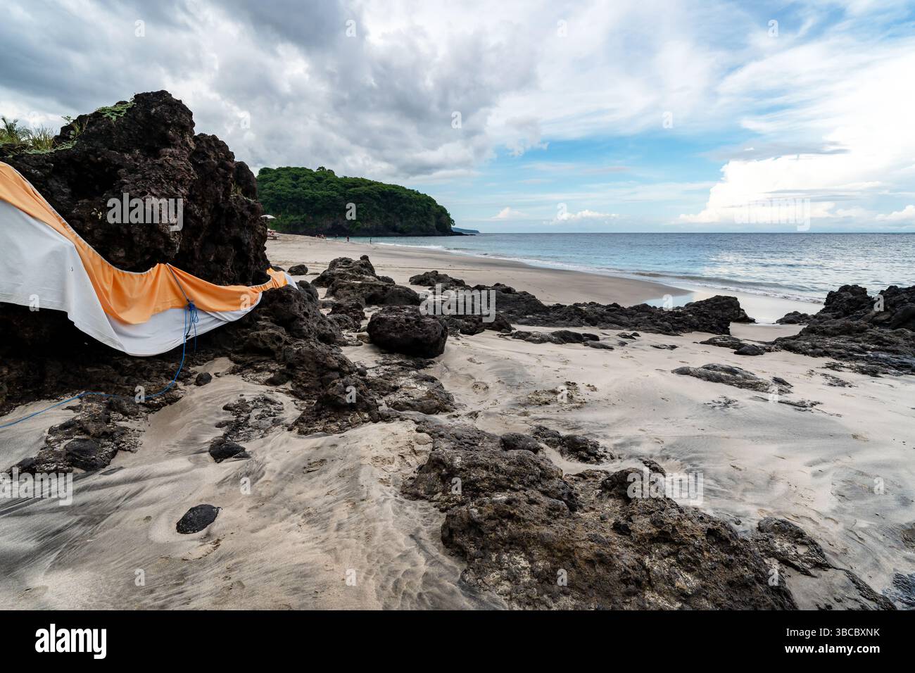 Small Hindu shrine at Virgin beach in Karangasem North Bali Stock Photo ...