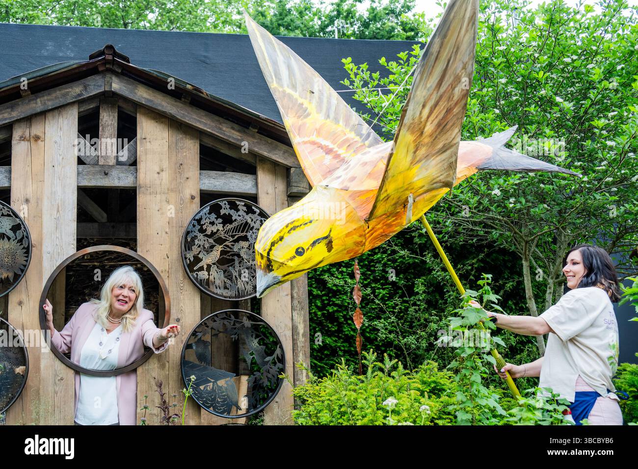 London, UK. 19th May, 2025. Alison Steadman with a flying handcrafted ...