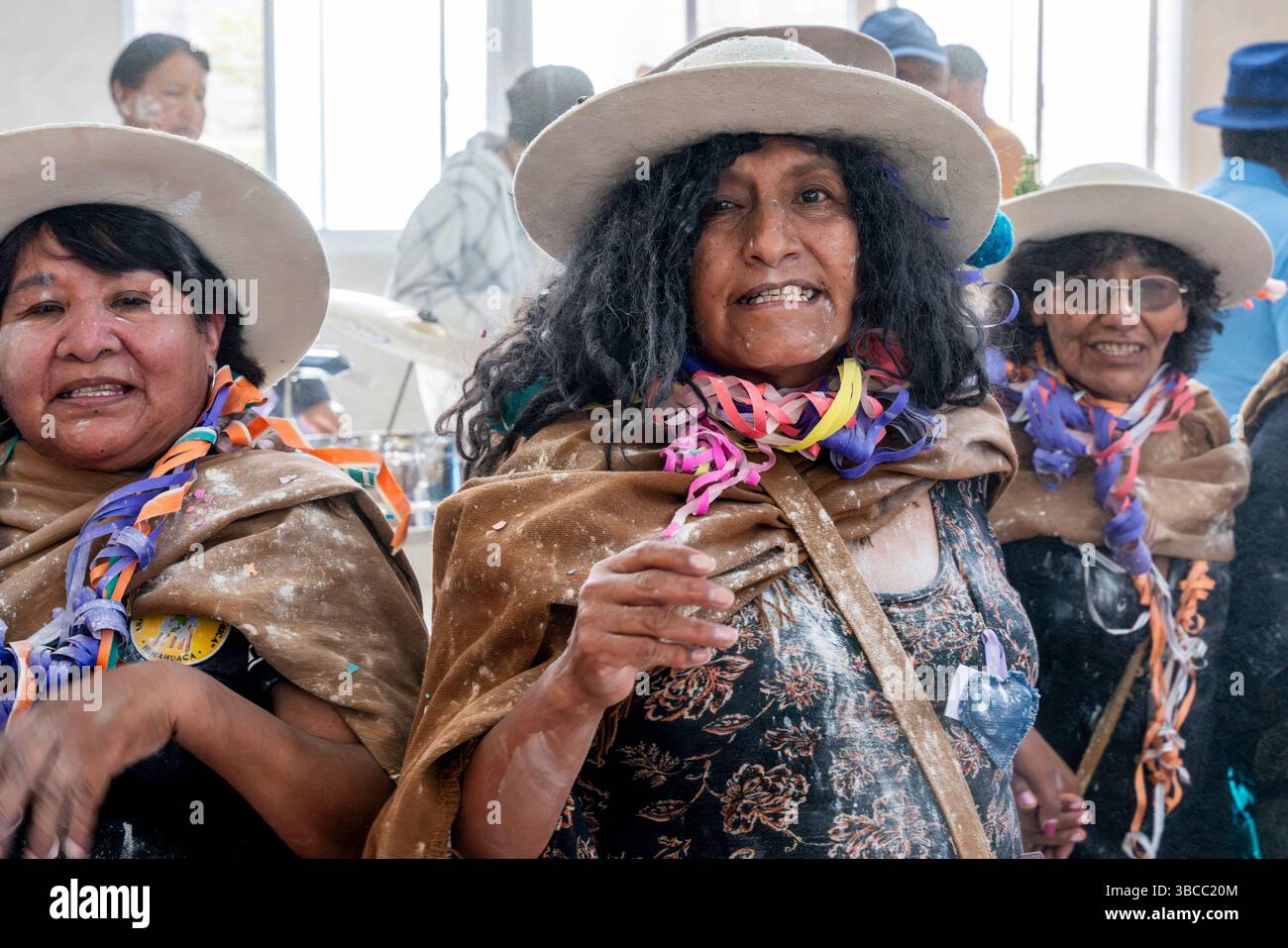 A Group Of Local Women Take Part In Carnival Celebrations Inside A Hall ...
