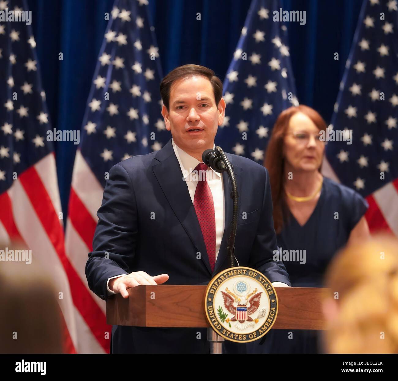 Secretary Marco Rubio holds a meet and greet with employees and ...