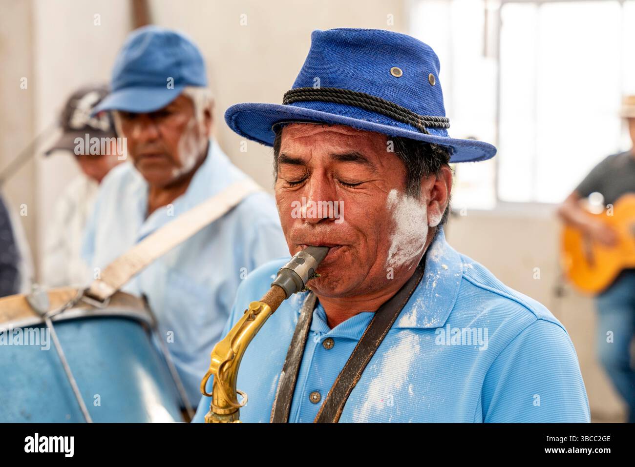 A Carnival Musician Plays Music Inside A Community Venue During The ...
