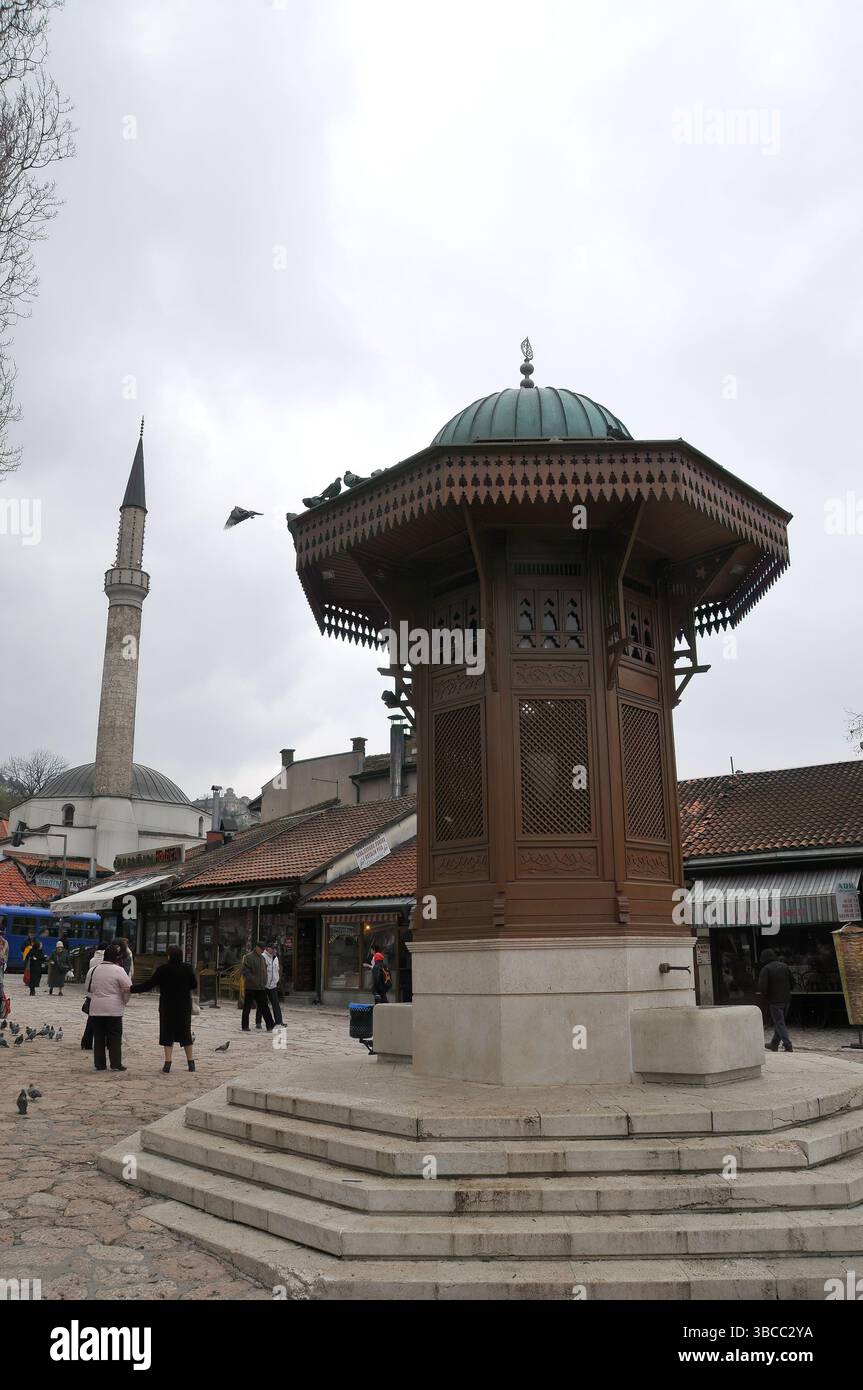 Sebilj Fountain, Bascarsija, Sarajevo, Bosnia and Herzegovina, Bosna i ...