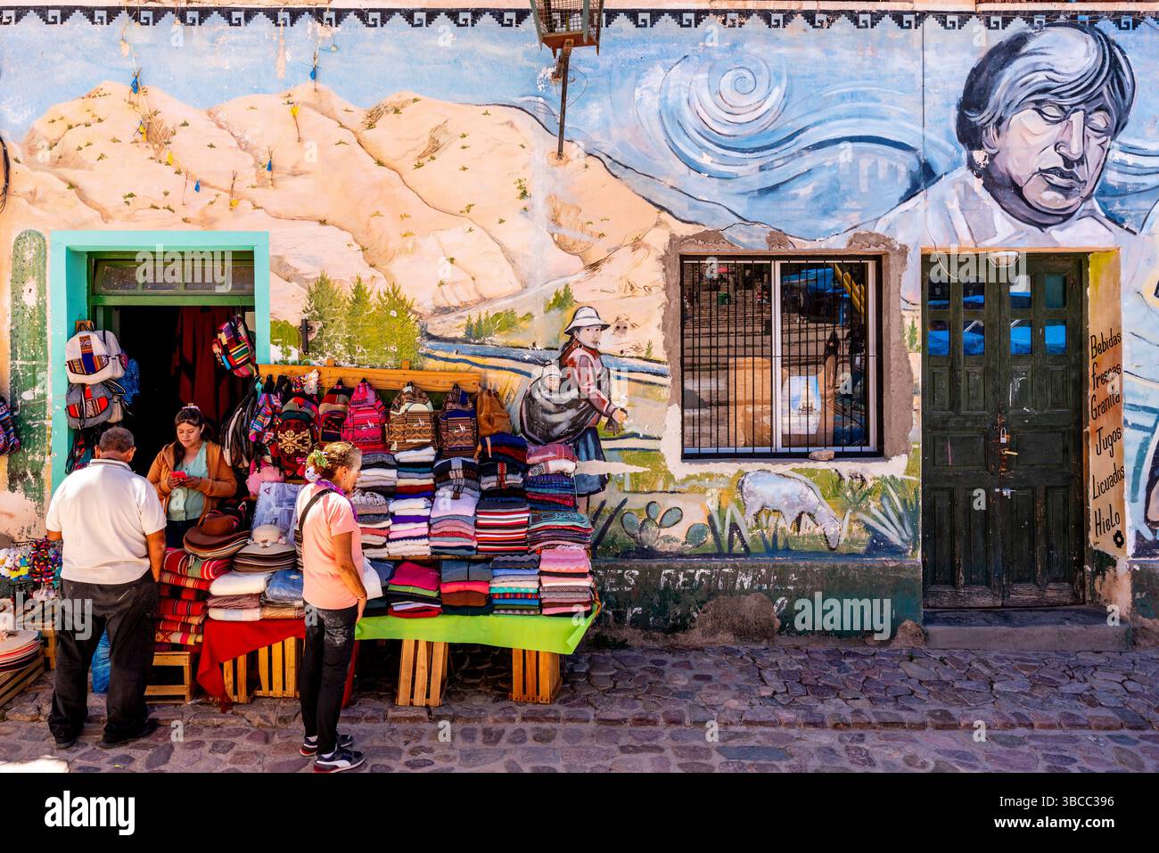 A Colourful Street In The Town of Humahuaca, Jujuy Province, Argentina ...