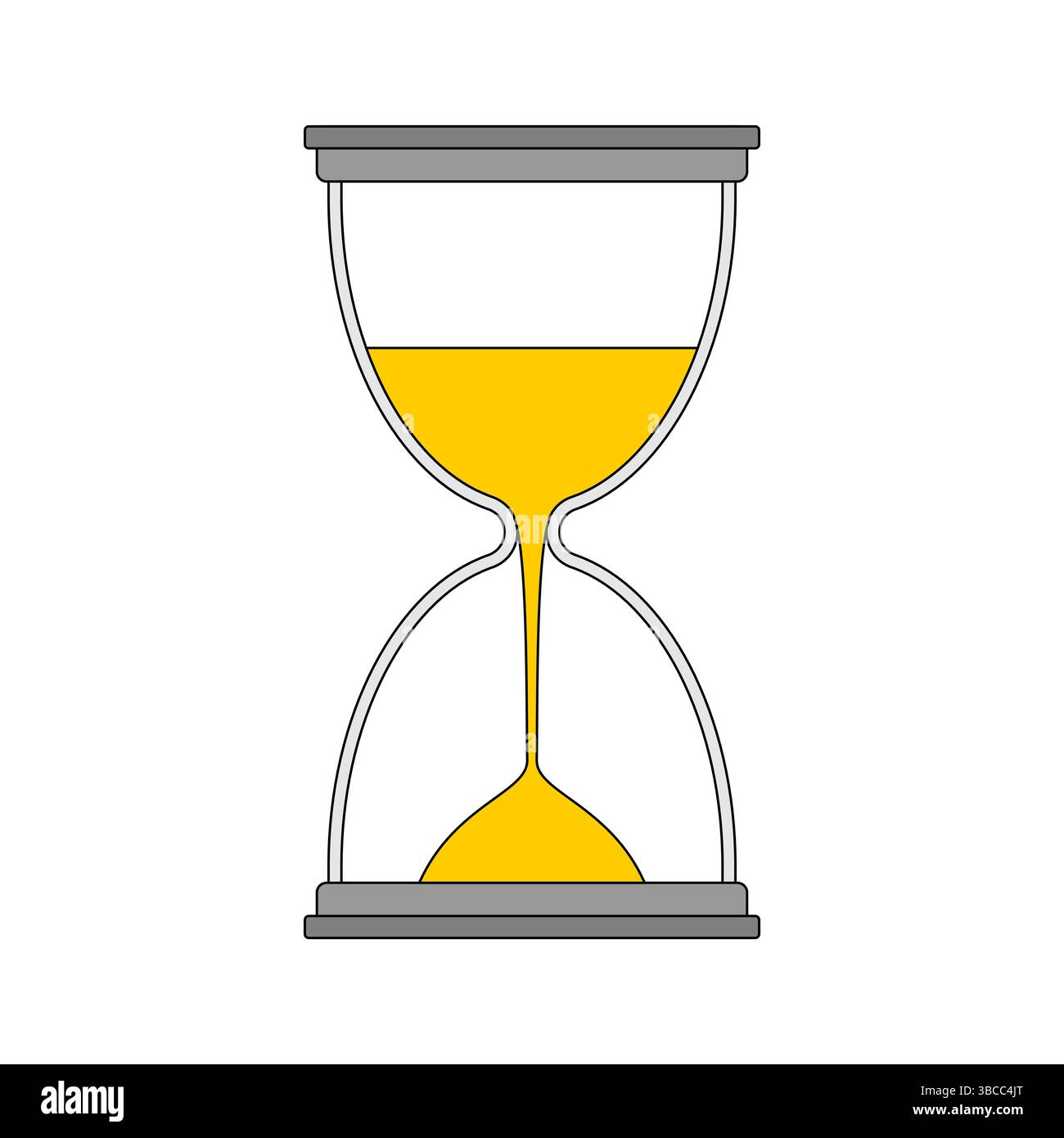 Hourglass flowing sand isolated Stock Vector Images - Alamy